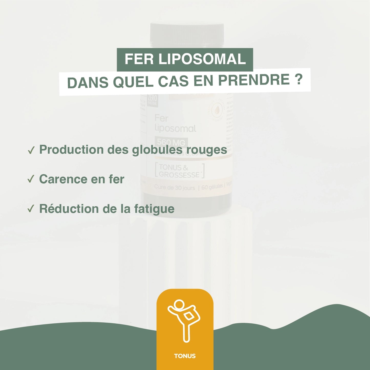 Fer liposomal - Compléments alimentaires Nat&Form